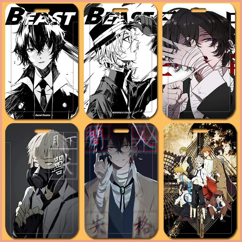 Anime Cartoon Bungo Stray Dogs DIY Name Tags Student School ID Card ...