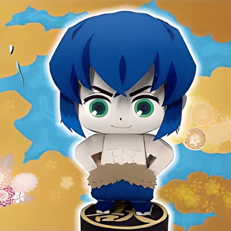 Anime paper model Hashibira Inosuke Ver.2 [Demon slayer/Kimetsu no ...