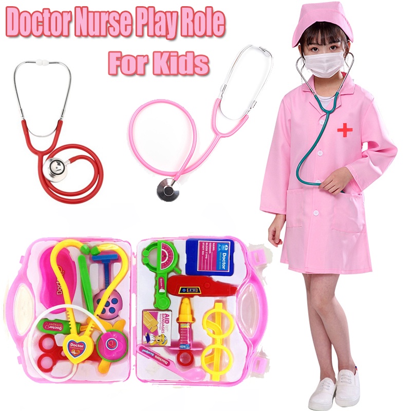 【COD】Kids Doctor Costume Children Role Play Nurse Costume Family Game ...
