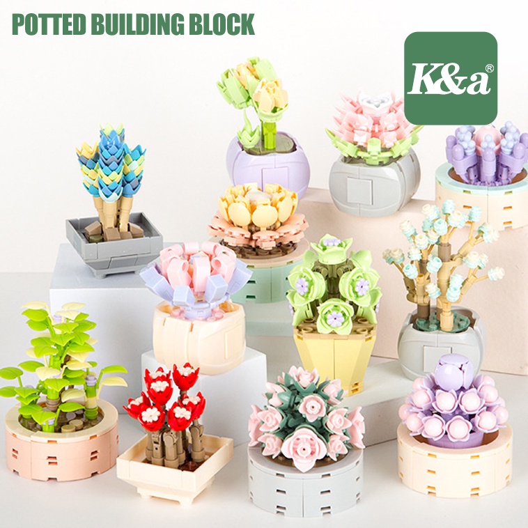 K&A Blocks Fresh Flower Building Bricks | Shopee Philippines