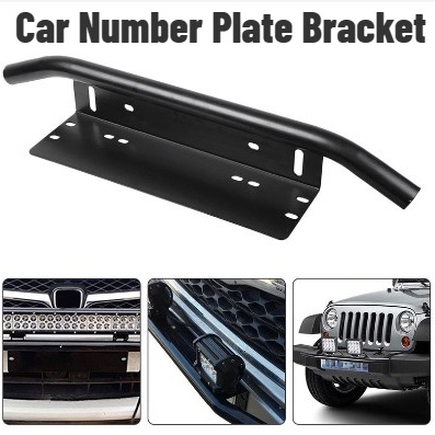 【COD】Universal Car Number Plate Bracket Frame Light Bar Mount Bumper ...