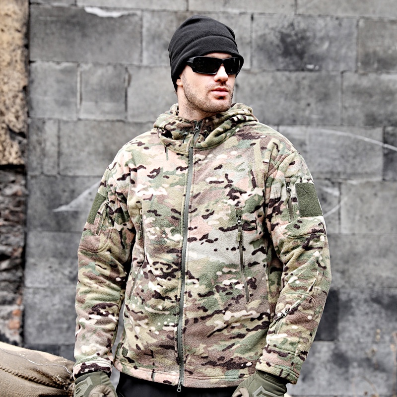 Shark Skin Outdoor Fleece Jacket Tactical Jacket Men's Windproof Warm ...