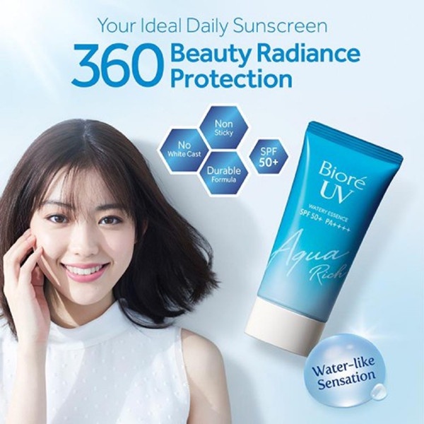 Biore UV Aqua Rich Watery Essence face Cream Sunscreen SPF 50+ PA++++ | sunblock Japan version ...