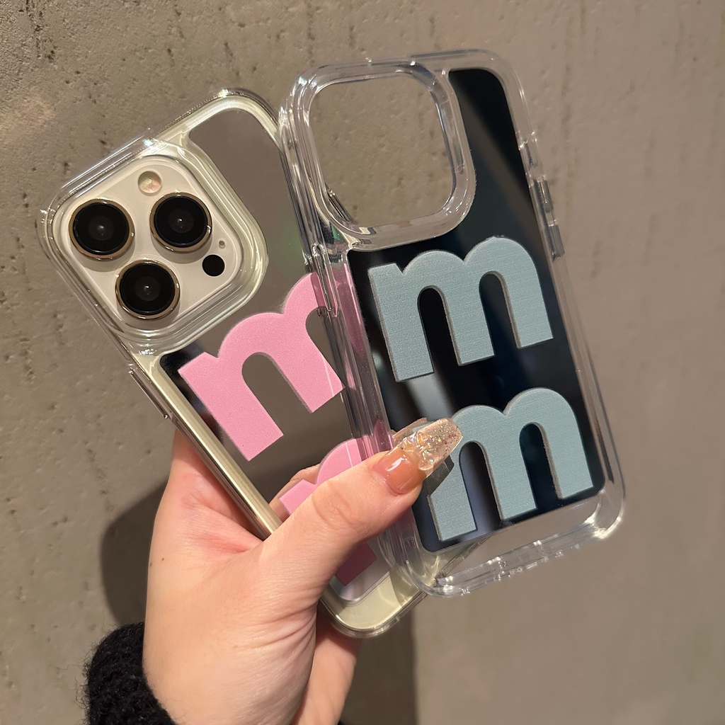 Huiwanju mm letters apply to ip14pro mobile phone case iP13 mirror ...