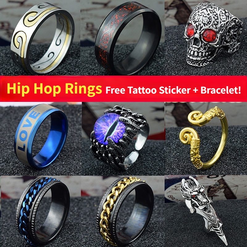 Domineering Cool Ring Student Fashion Rings Couple Boy Index Finger ...