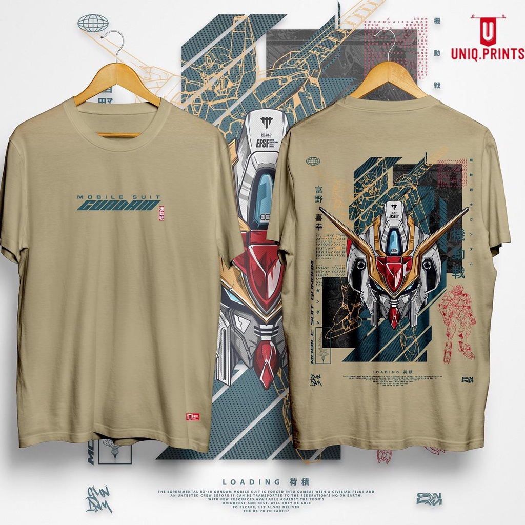 UNIQ.PRINTS GUNDAM GRAPHIC COTTON TSHIRT FOR MEN AND WOMEN | Shopee ...