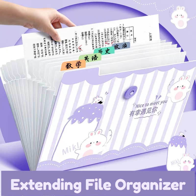 A4 Extending Folder Organizer 12 Layte Organ Bag Student Test Paper ...