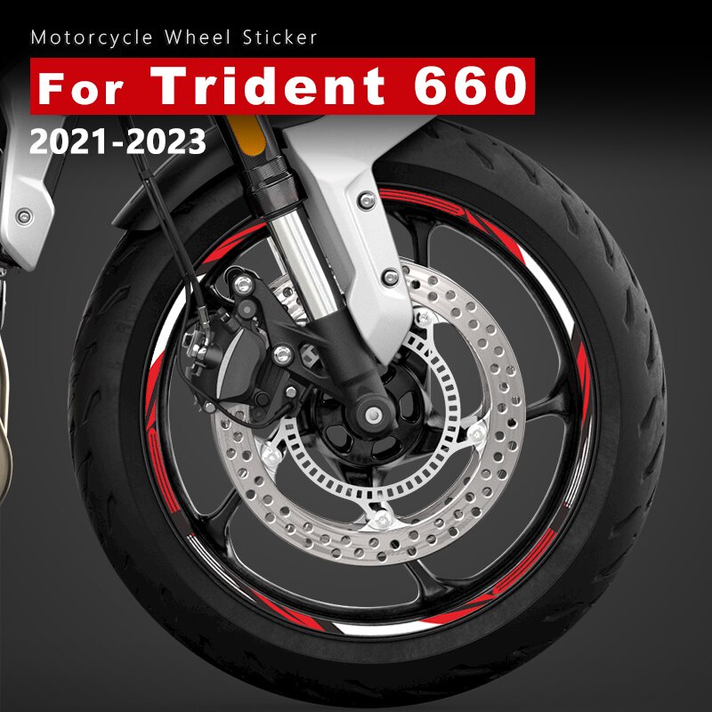 Motorcycle Wheel Sticker Waterproof Rim Stripe 17 Inches Hub Decal for ...