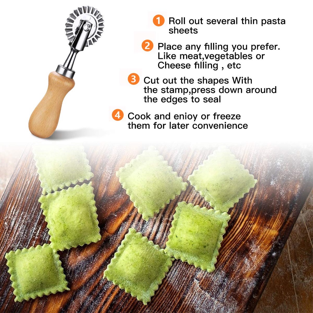 1 Pcs Ravioli Stamp Pasta Cutter Pastry Wheel Cutter Make Ravioli At ...