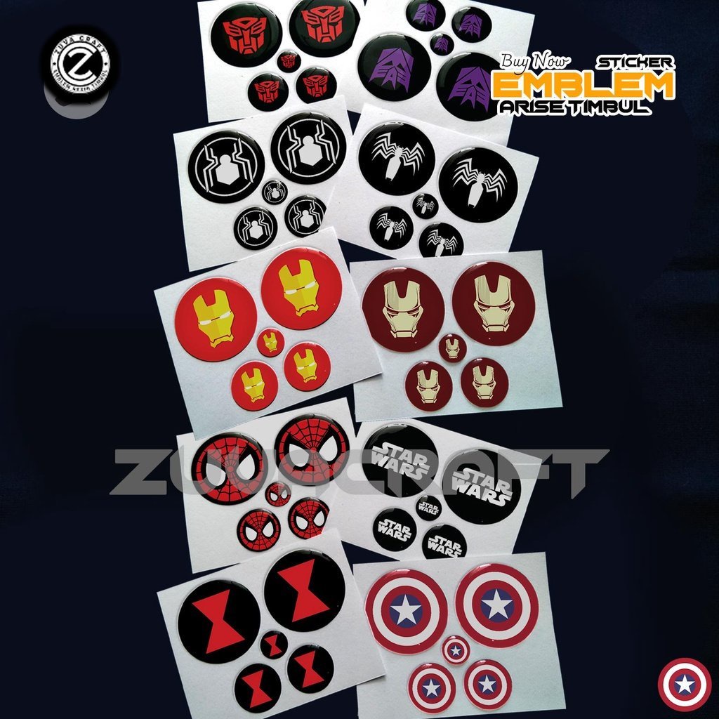 MOTORCYCLE STICKERS 1 SET MOTORCYCLE STICKERS MARVEL LOGO Black Widow ...