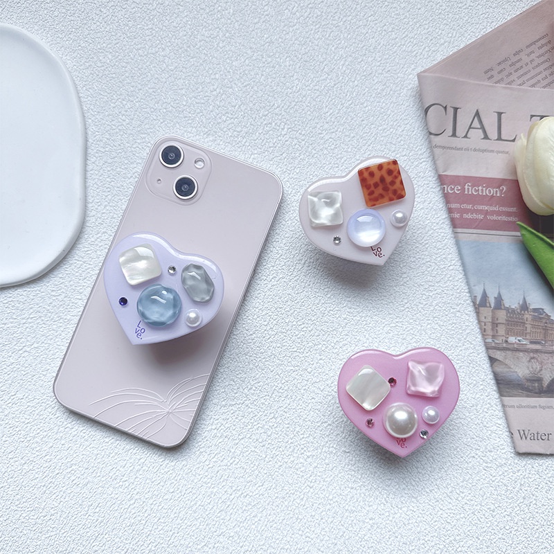 3d Love Cute Phone Grips Griptok Bracket Plain Phone Holder Grip Socket ...