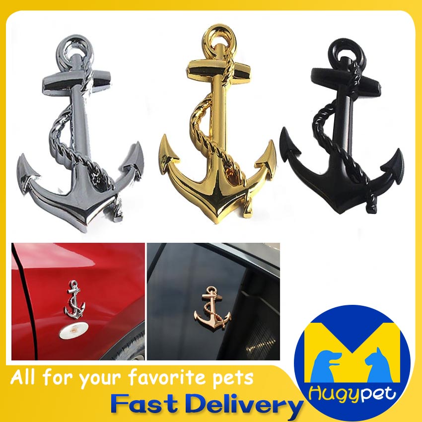 Universal 3D Metal Anchor Car Sticker Emblem Badge Car Sticker Decal ...
