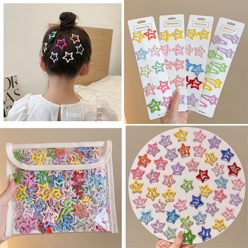 Korean Version Star Hairpin Kids Cute Five-pointed Star Small Clip ...