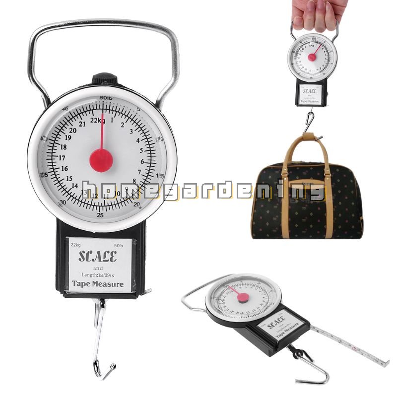 22KG Portable Fold Mini Kitchen Spring Scales Fishing Luggage Weighting ...