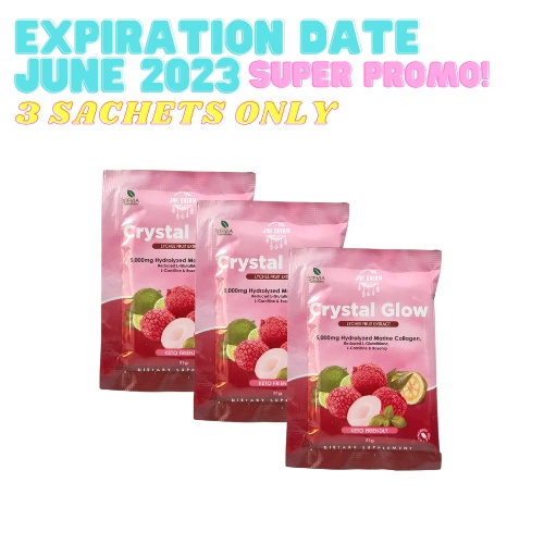 Crystal Glow Lychee Collagen Drink by JRK Dream 1 Box (10 Sachets ...