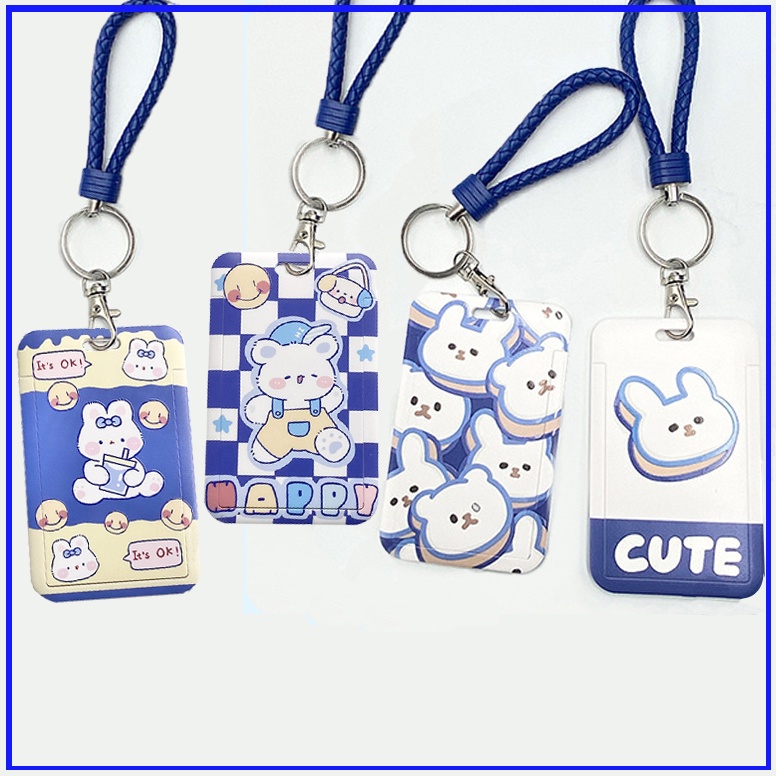 Cute Cartoon Bear Design Credit Card/Bus Pass/ID Card Holder with Short ...