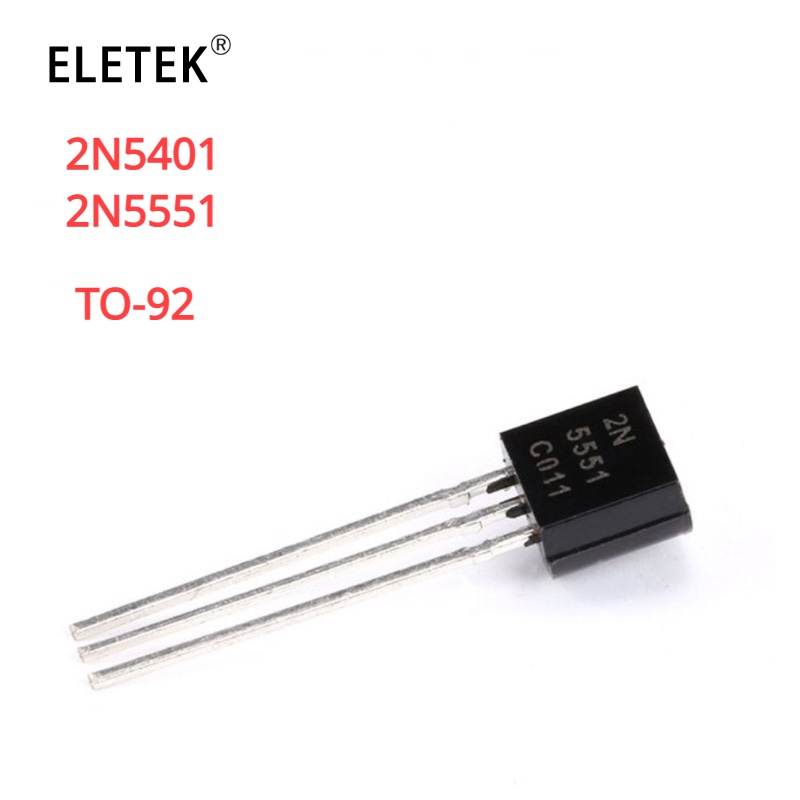 100pcs 2N5401 2N5551 5401 5551 NPN PNP TO-92 Transistor Copper Feet ...