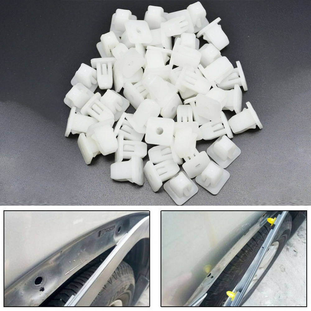 Plastic Fastening Clip Replacement Retainer Rivet Square White ...