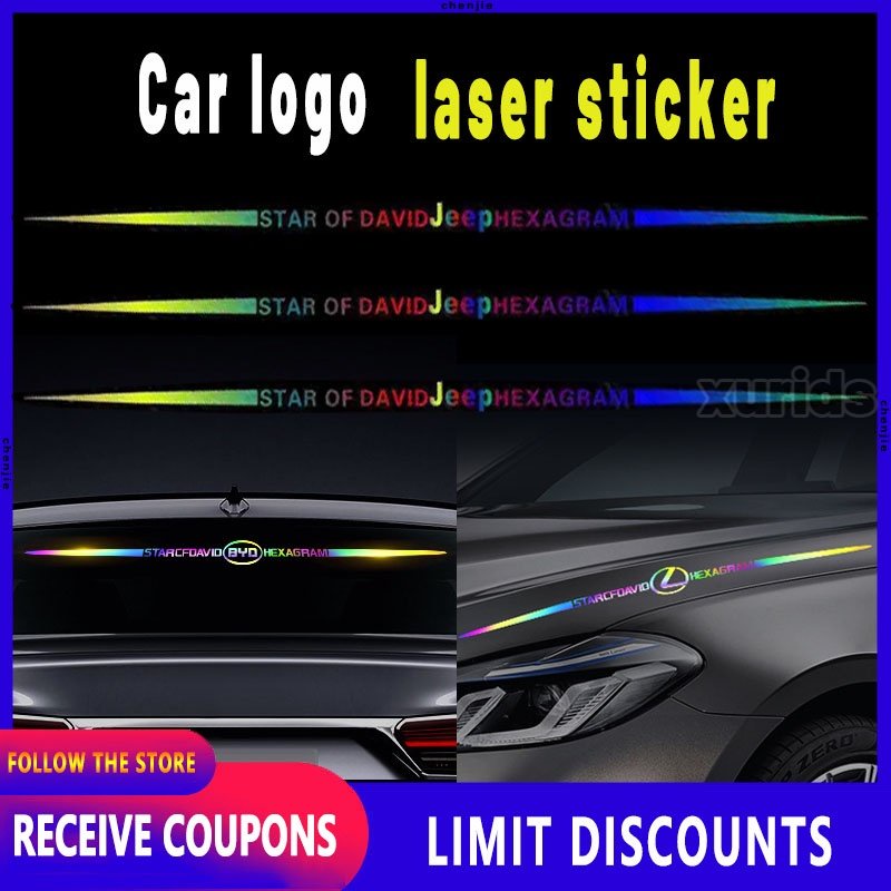 high quality for Jeep Laser Reflective Car motorcycle Logo Stickers ...