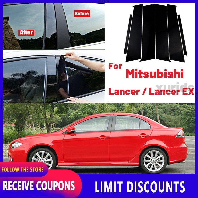 High quality Product details of 6 Pcs Glossy Black Car Door Window ...