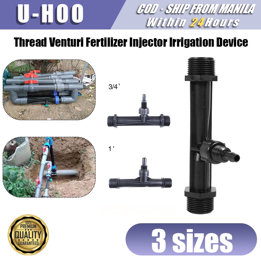 1/2" 3/4" 1" Thread Venturi Fertilizer Injector Drip Irrigation ...