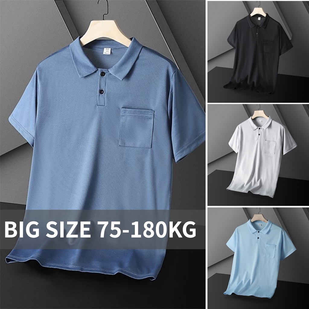 Oversize 10XL 12XL Men Ice Silk Mesh Polo Shirt Thin Plus Size Top for ...
