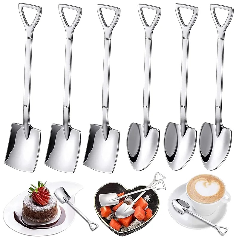 Shovel Shape Watermelon Dessert Spoon/Long Handle Pointed Square Spoons ...