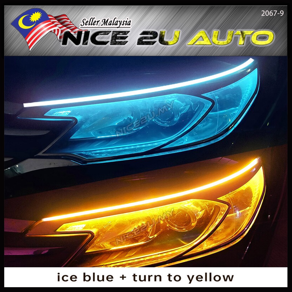 DRL Turn Signal Flowing Light Guide Strip Car Led Headlight DRL Strip ...