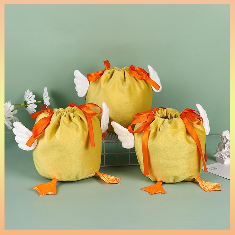 Little Yellow Duck Candy Bag Duckling Flannel Bag With Wings Feet ...