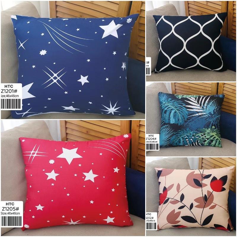 Blue Red Star Design Square Throw Pillow Case Cushion Cover with Zipper ...