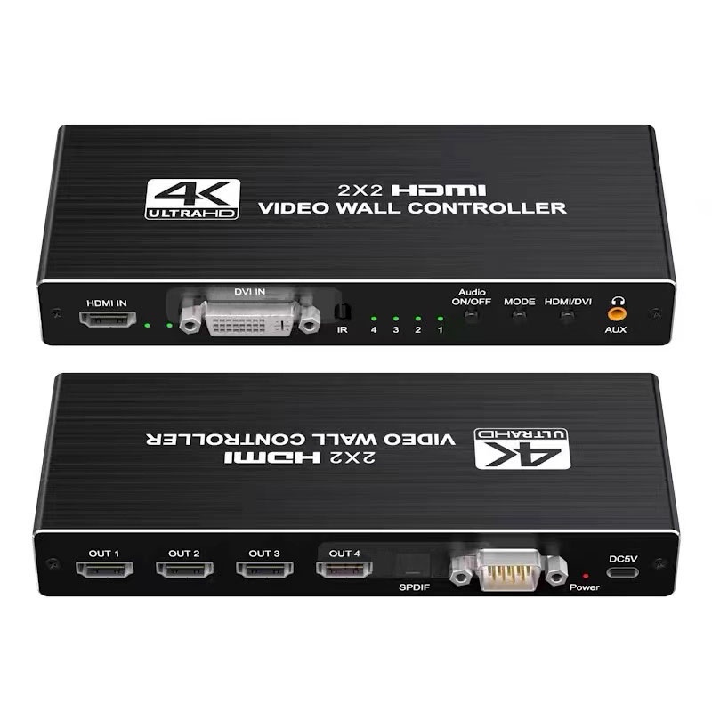 4K 2x2 Video Wall Controller Processor 1x2 1x3 1x4 2x1 3x1 4x1 DVI ...