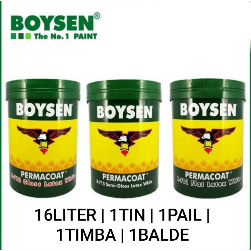 BOYSEN PERMACOAT FLAT / SEMI-GLOSS / GLOSS (PAIL | BALDE | TIMBA) LATEX ...