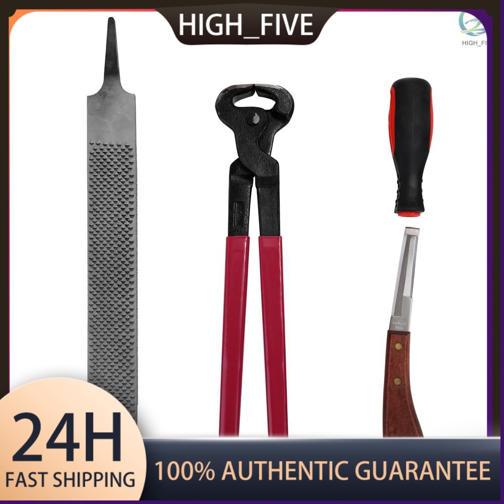 4PCS Horse Farrier Hoof Nipper Trim Shoeing File Rasp Handle Hoof ...