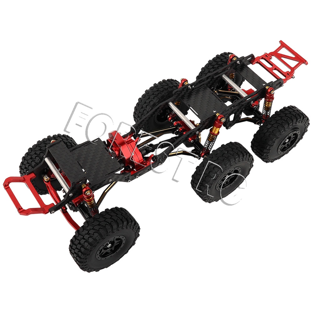 Carbon Fiber LCG Chassis Car Frame with Metal Axles Wheel Rims 1/24 Low ...