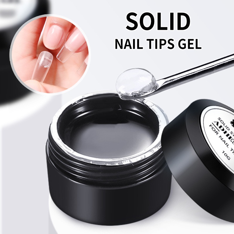 Nail Tips Gel Solid Nail Glue Extend Gel Transparent Manicure Extension ...