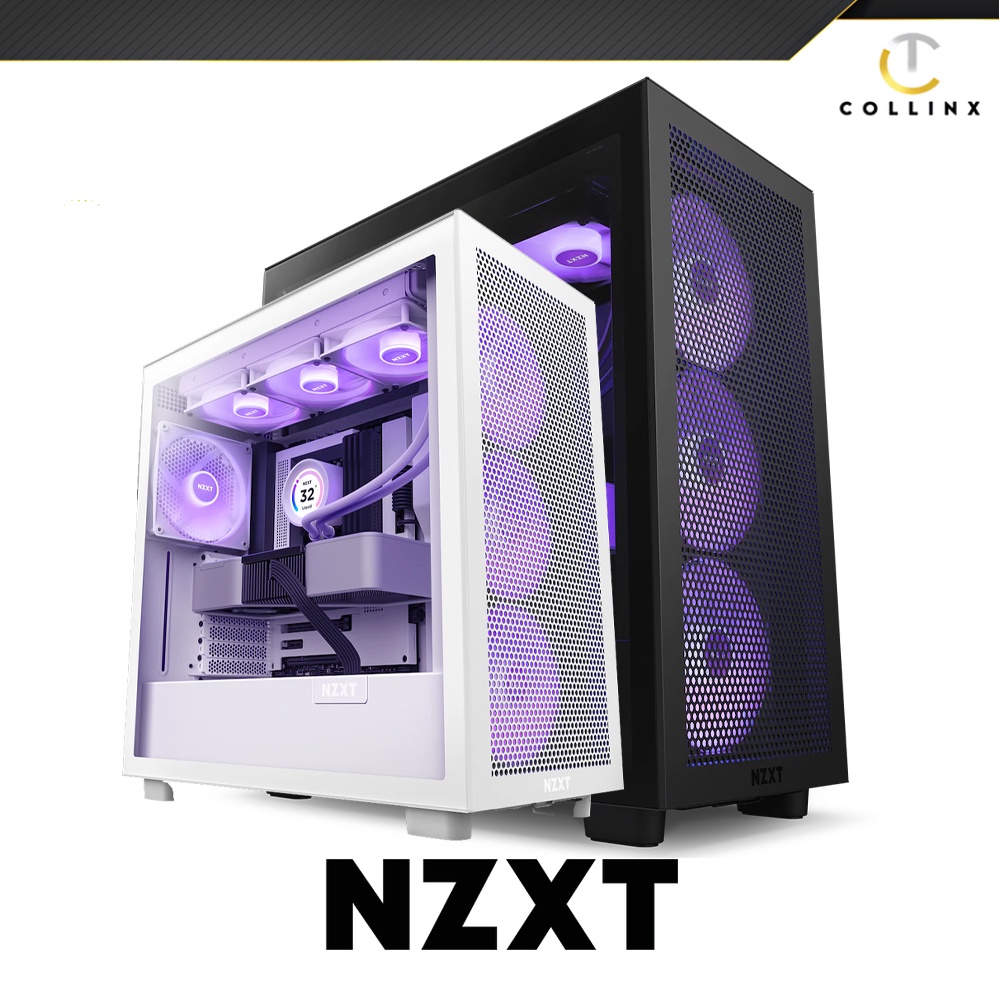 NZXT H7 Flow (RGB Version) PC Case | Perforated Front & Top Panels ...