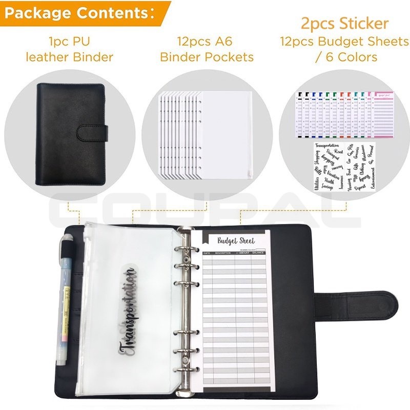 A6/A5 Budget Binder Set Total 27pcs Budget Money Organizer Wallet Book ...