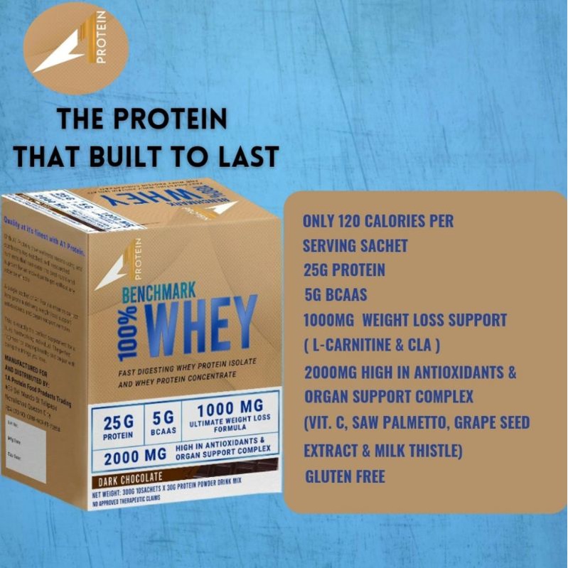 A1 Protein Benchmark Whey Protein 10sachets per box | Shopee Philippines