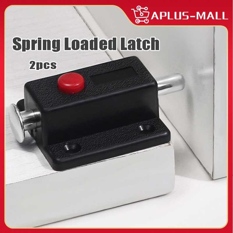 2Pcs Button Latch Automatic Spring Latch Door Bolts Latch Lock For Door ...