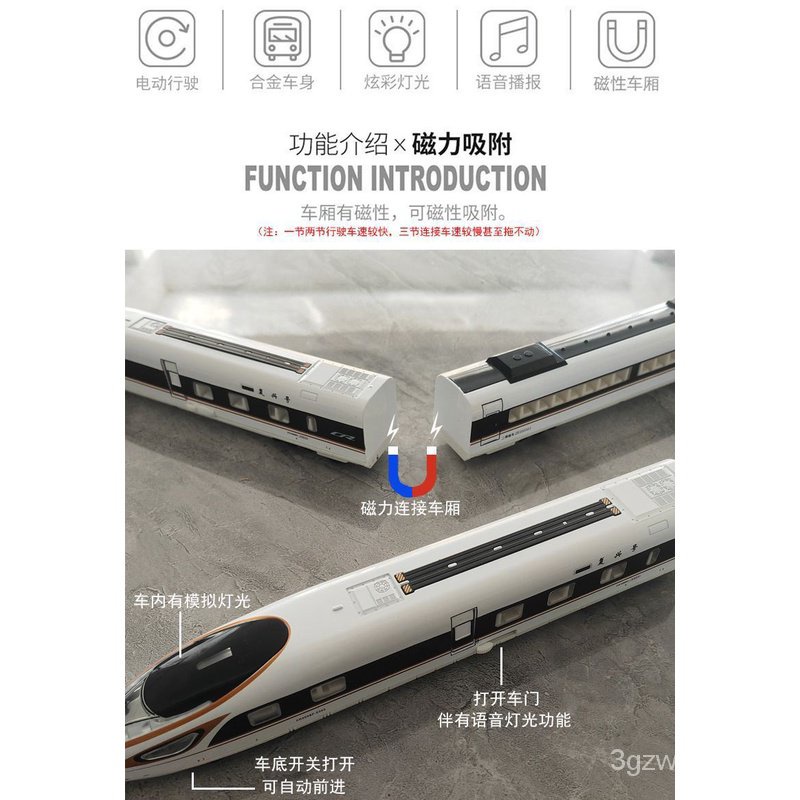 24-hour delivery high-speed rail Fuxing alloy bullet train model train ...