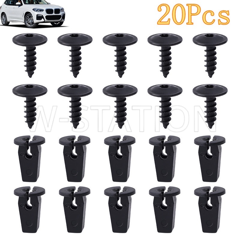 20Pcs/Set Universal Hood Splash Guard /Screw Holder Fastening Clips ...