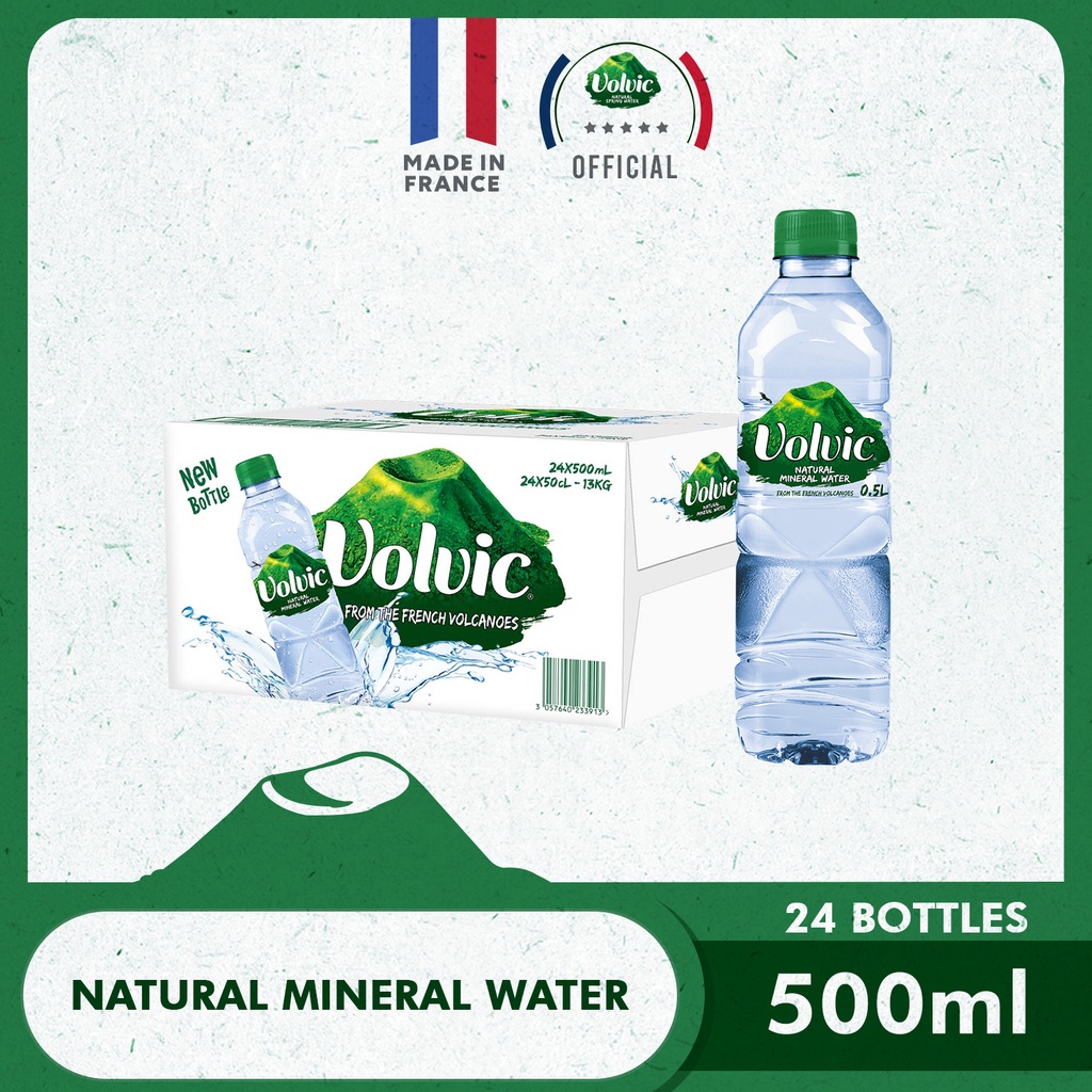 Volvic Natural Mineral Water 24 x 500ml Case | Shopee Philippines