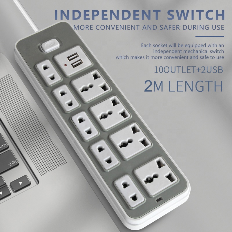 Original Heavy MultiFunction Socket Plug Universal Power Strip with 9 ...