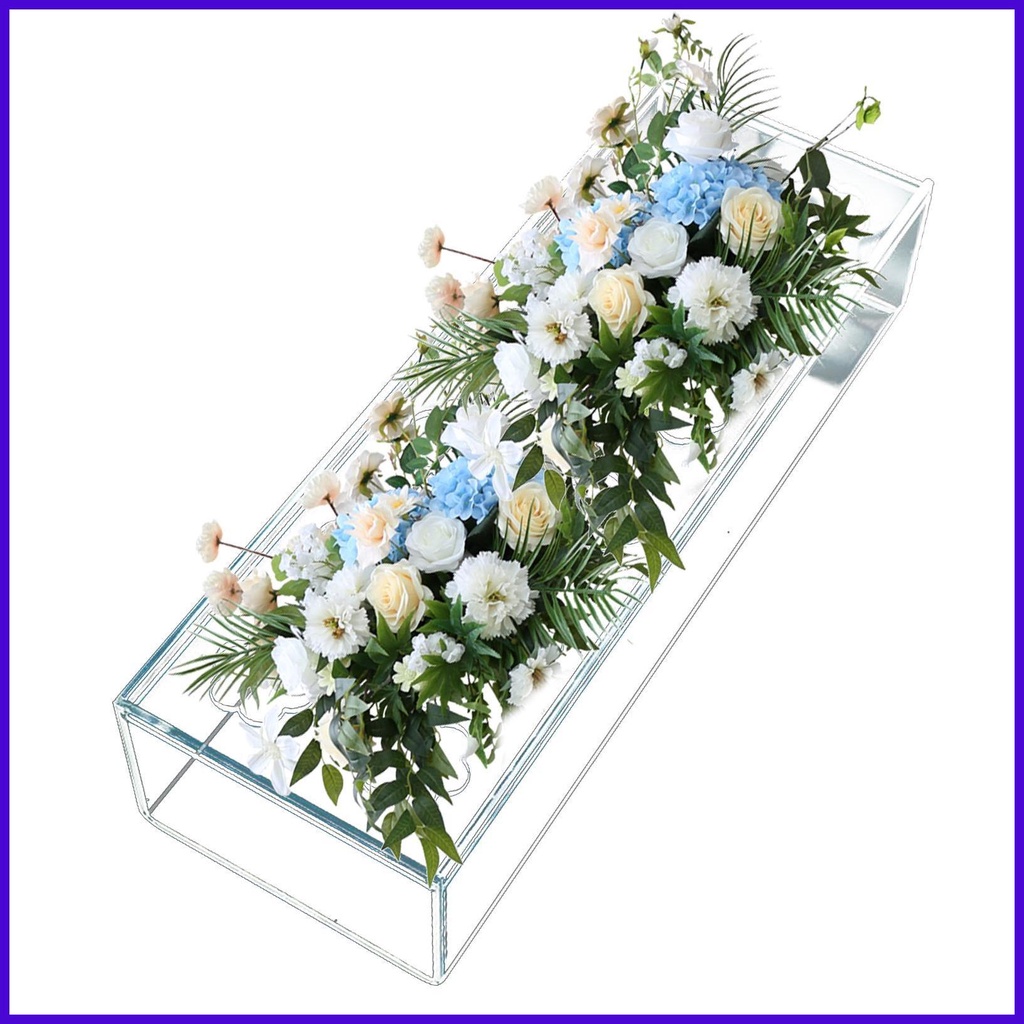 Clear Acrylic Flower Rectangle Box Clear Table Settings For Dining ...