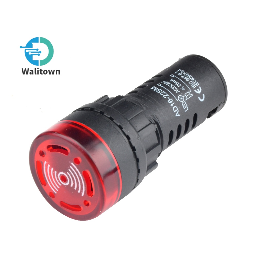 AD16-22SM 12V/24V/110V/220V LED Flashing Alarm Buzzer | Shopee Philippines