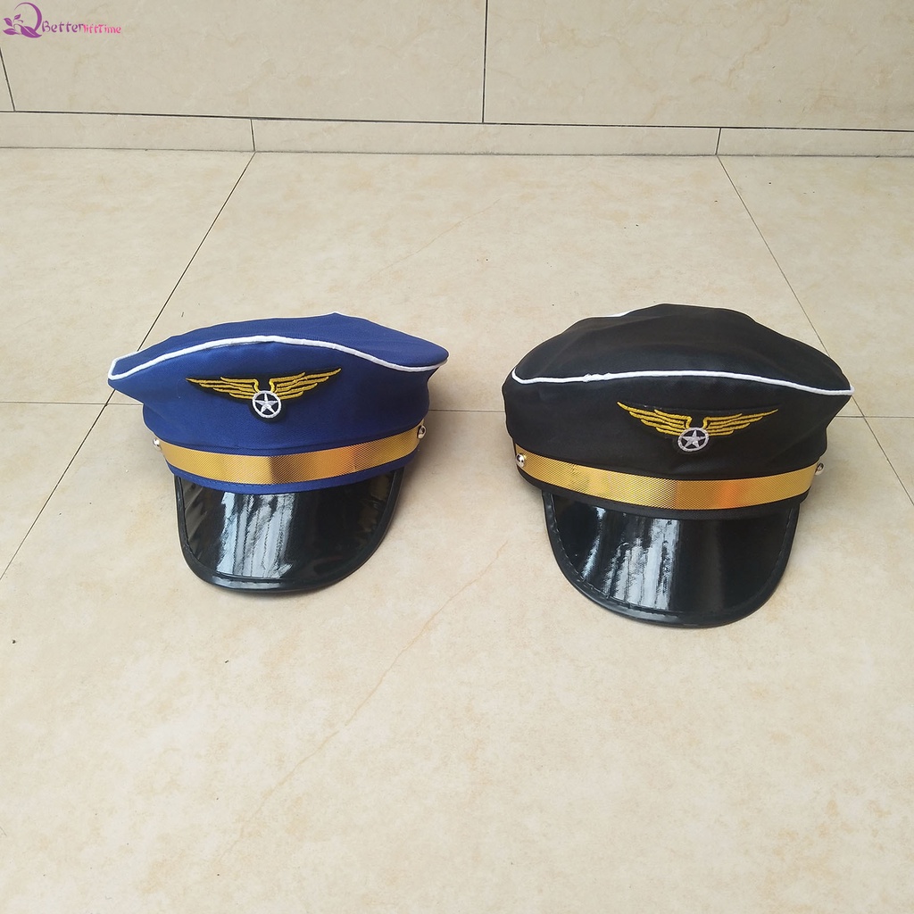 Captain Pilot Hat Party Theme Hats Pilot Flight Attendant Costume ...