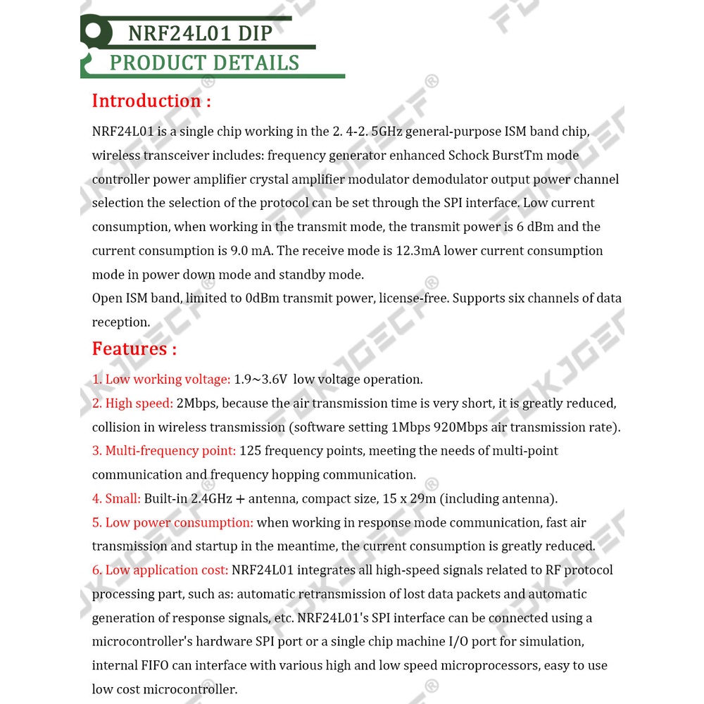 NRF24l01 24l01 Upgrade Version Wireless Transceiver NRF24L01+ 2.4GHz ...