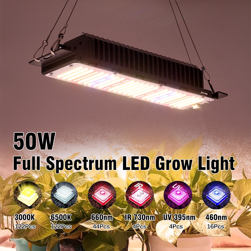 85V-265V Samsung LM281B Led Grow Light Full Spectrum 50W Plant Light ...
