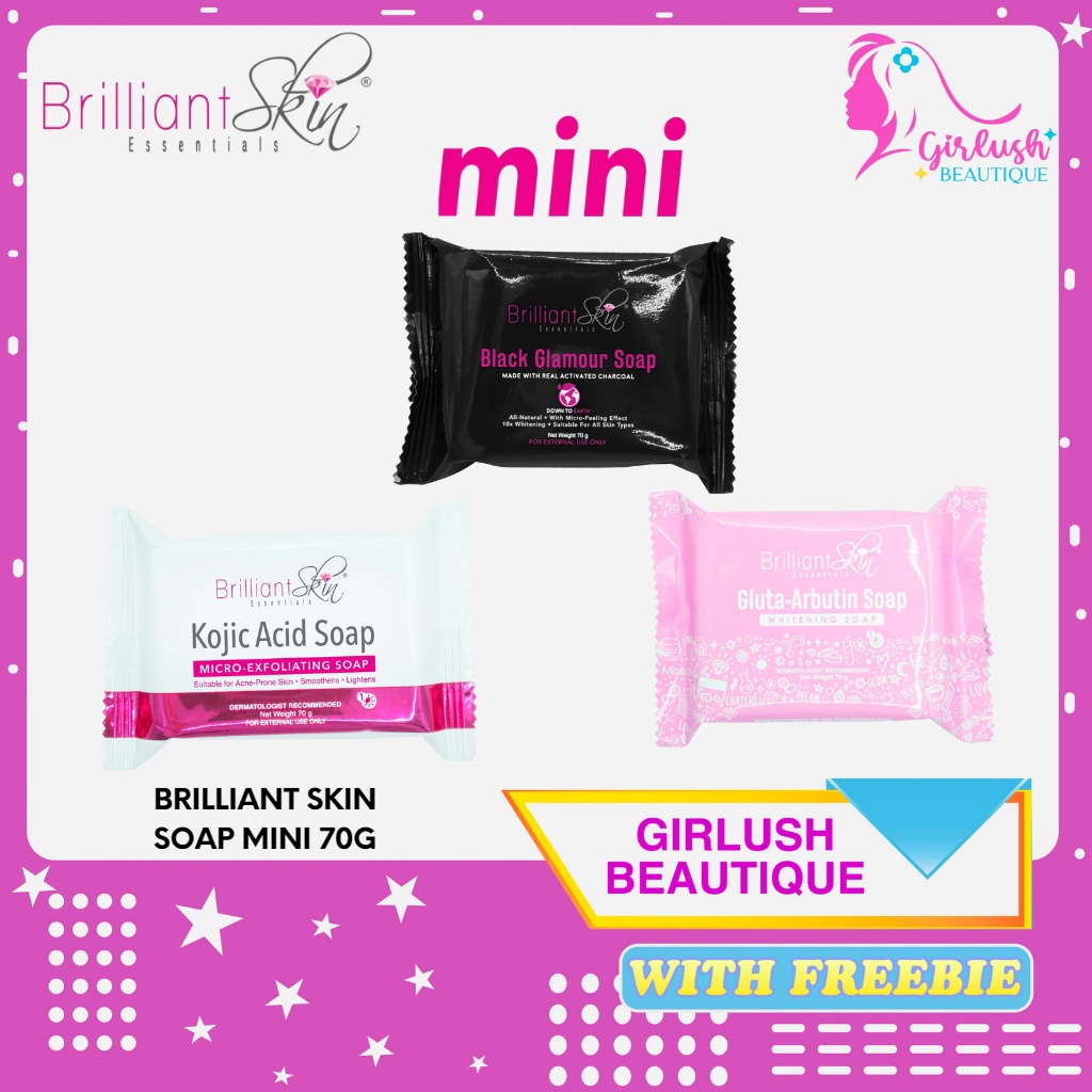 Brilliant Skin Soap MINI 70g (Kojic Acid Soap, Black Glamour Soap ...