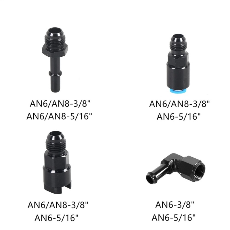 Quick Connect 6AN AN6 AN8 Male Flare To 3/8", 5/16" 8AN Quick ...